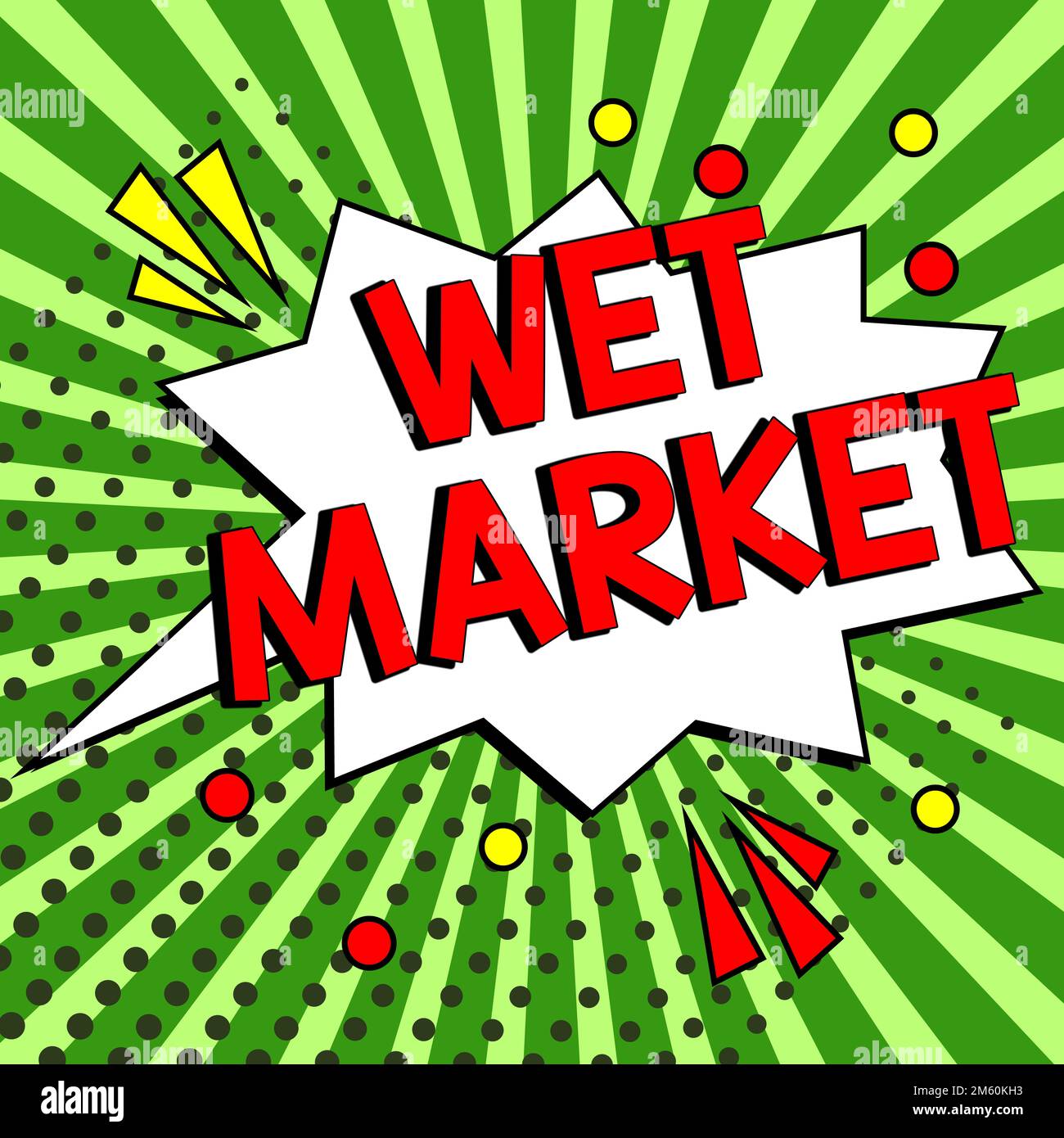 Writing displaying text Wet Market. Word Written on market selling ...