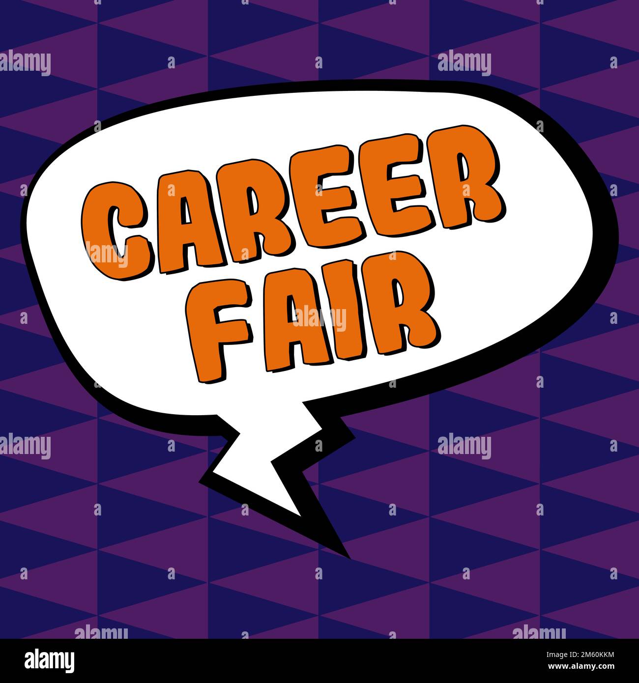 Text sign showing Career Fair. Word Written on an event at which job ...
