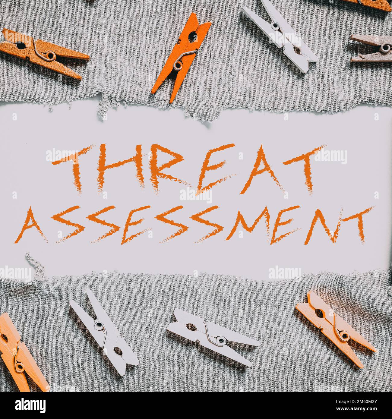 Hand writing sign Threat Assessment. Business overview determining the ...