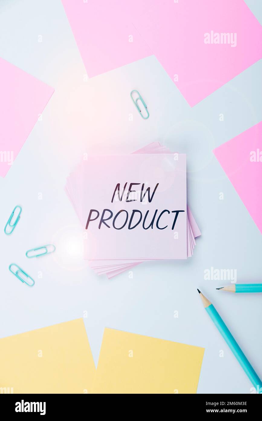 Conceptual display New Product. Word for goods and services that differ ...