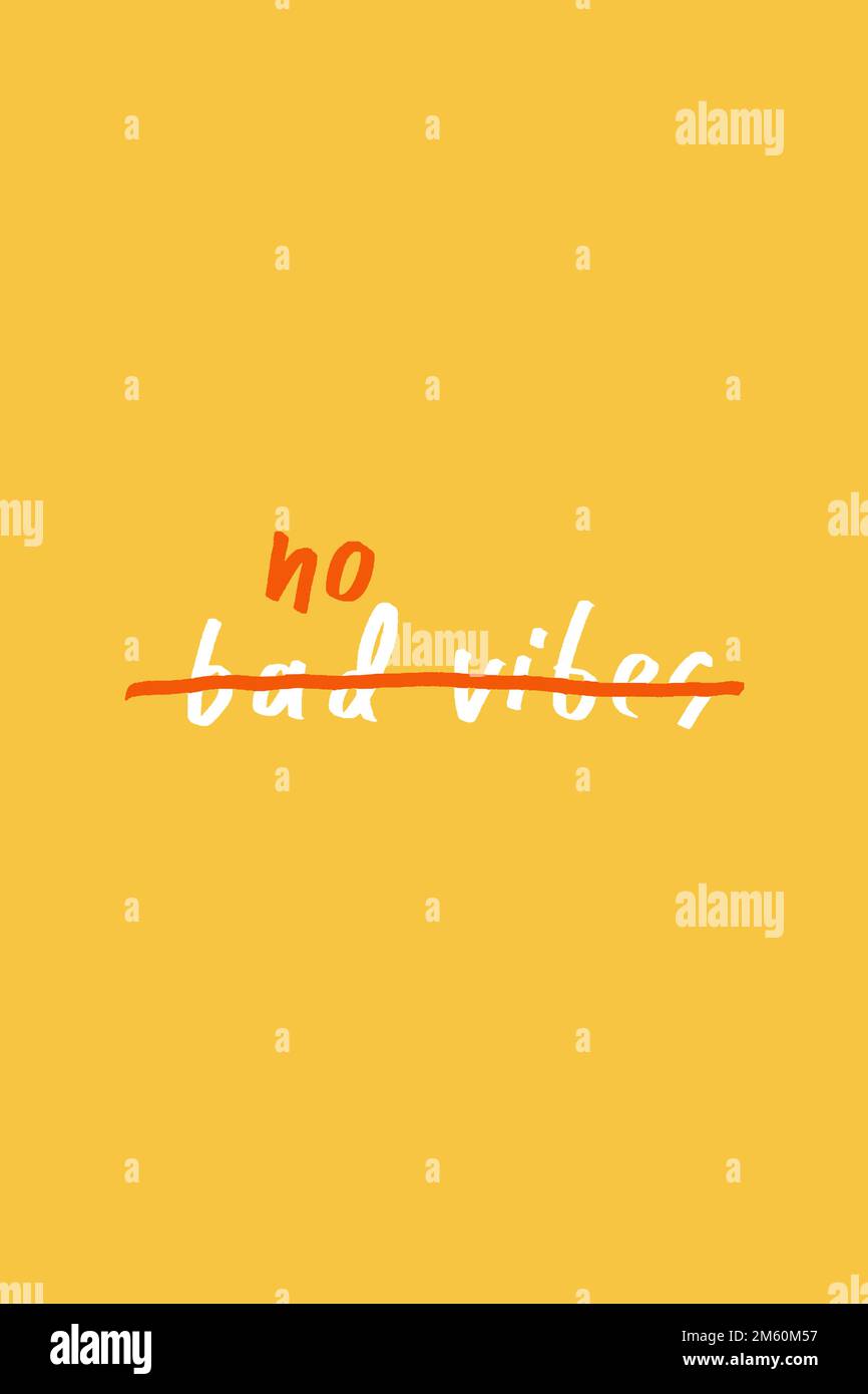 No bad vibes doodle typography vector Stock Vector Image & Art - Alamy