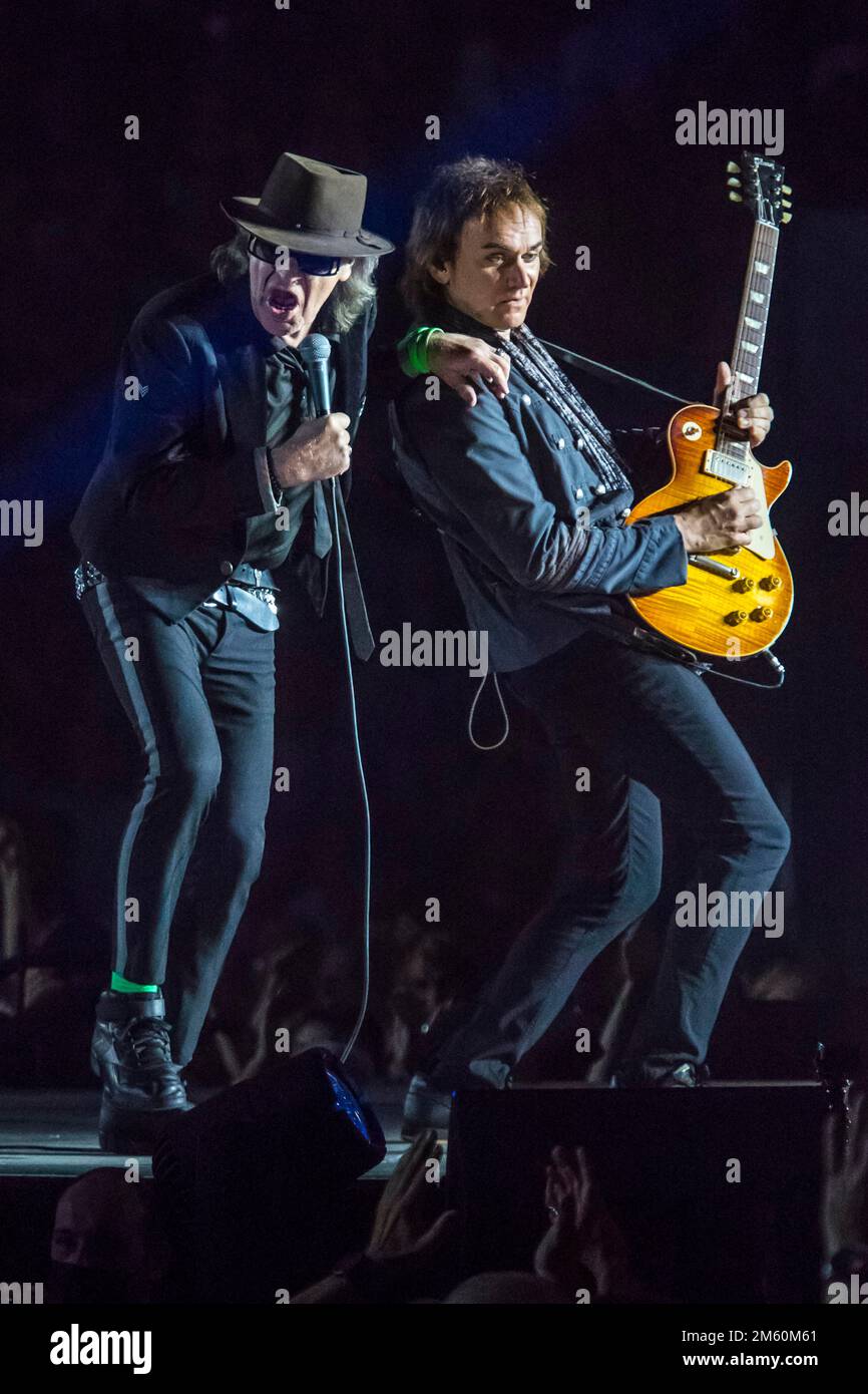 Udo Lindenberg with Guitarist, Hans-Martin-Schleyer Halle, Stuttgart ...
