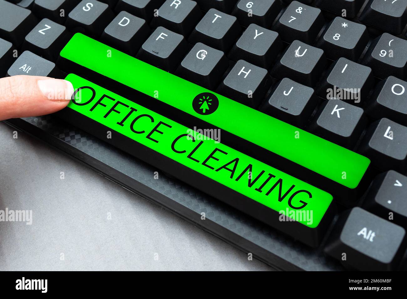 Text showing inspiration Office Cleaning. Word for the action or ...