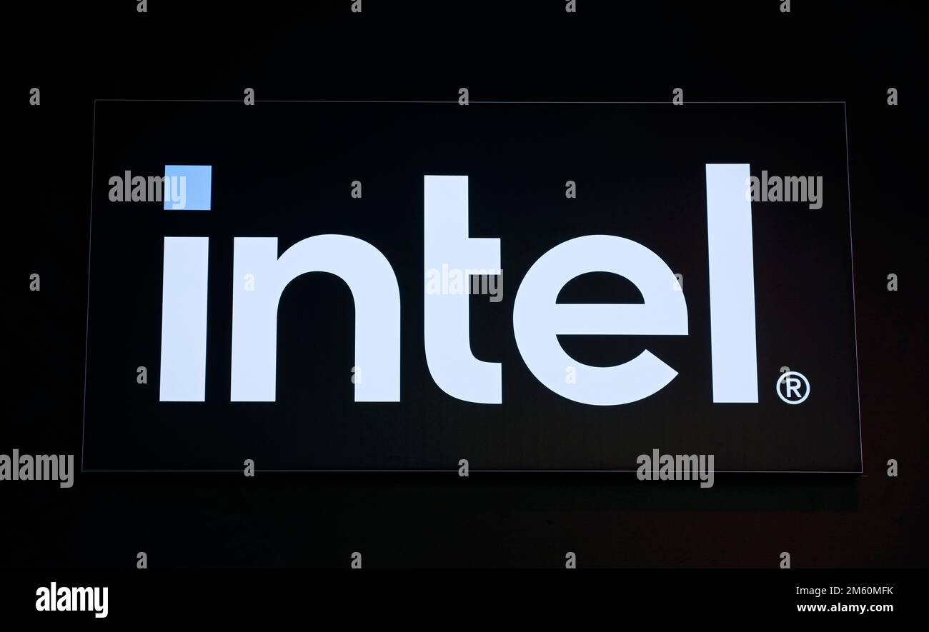 Logo Intel, International Consumer Electronics Fair IFA 2022, Berlin ...