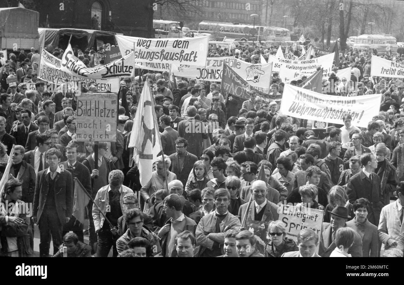 The Easter March 1968, Germany, demonstrated for peace with the main ...