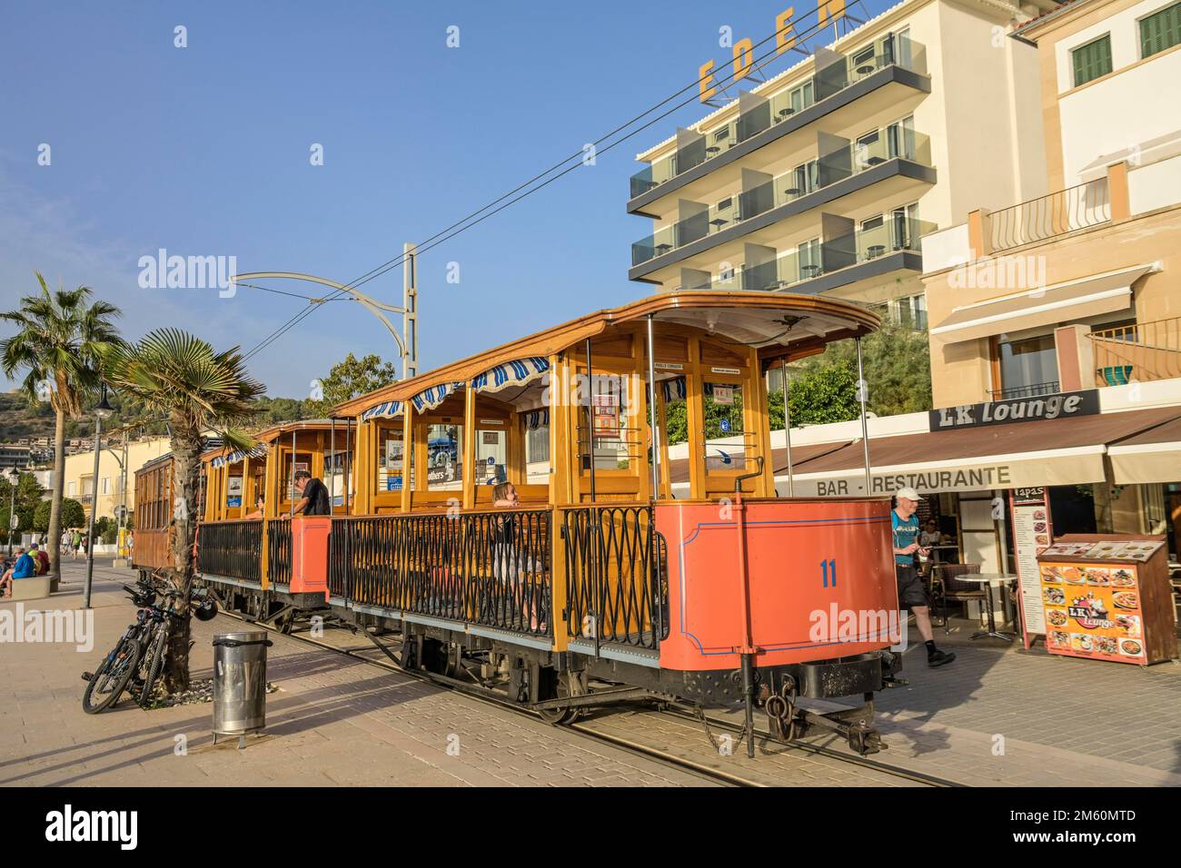 Tren des Soller Historic Tramway, Port de Soller, Majorca, Spain Stock ...
