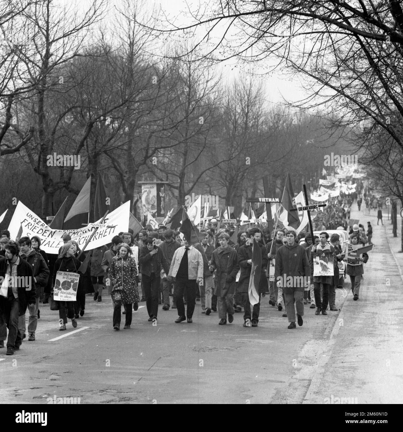 The Easter March 1968, Germany, demonstrated for peace with the main ...
