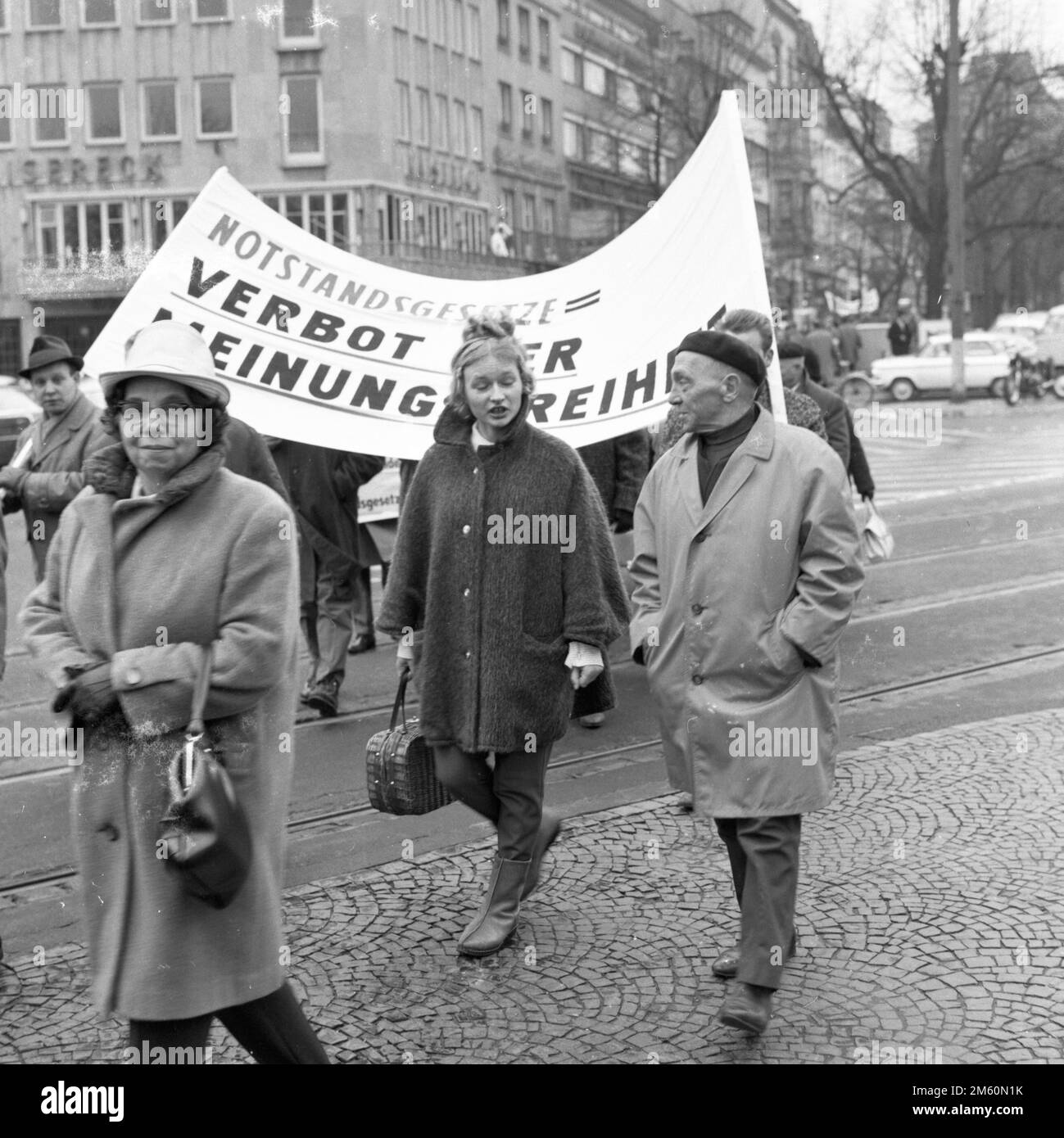 The Easter March 1968, Germany, demonstrated for peace with the main ...