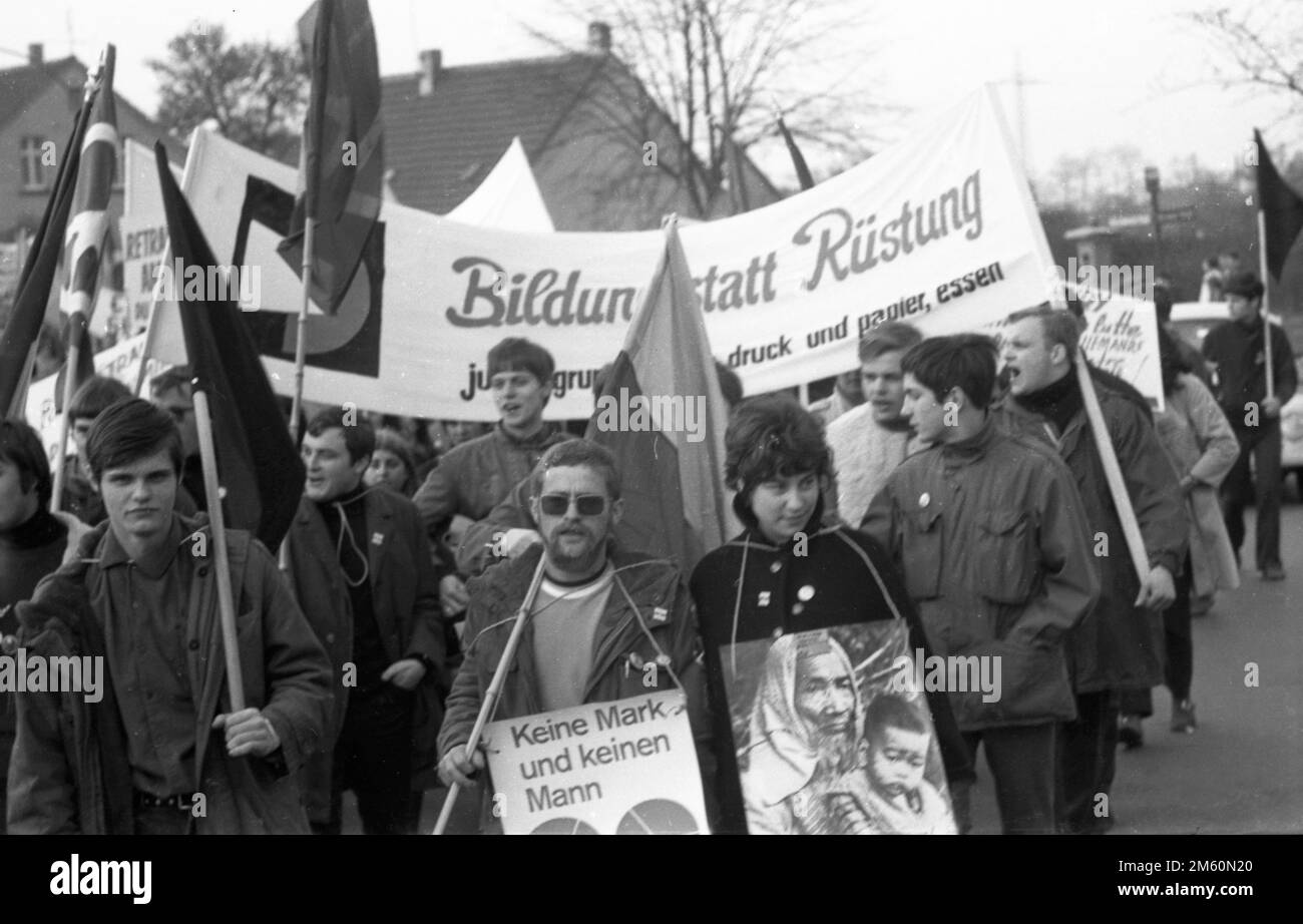 The Easter March 1968, Germany, demonstrated for peace with the main ...