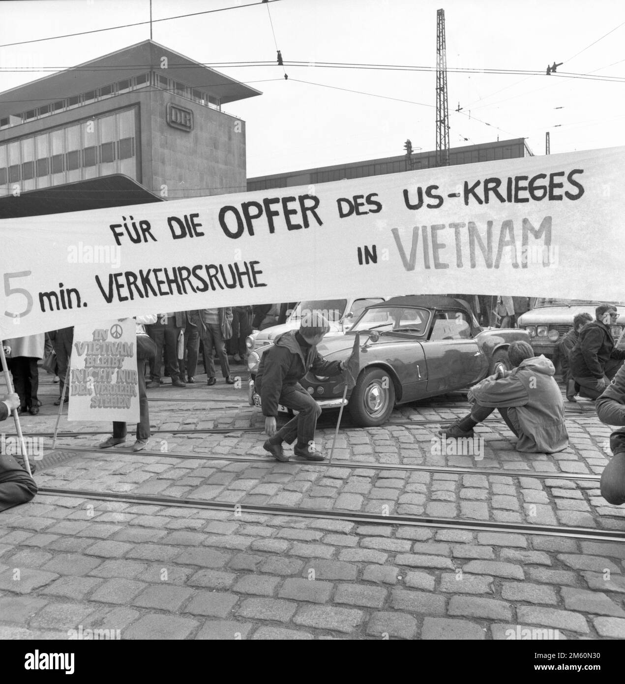 The Easter March 1968, Germany, demonstrated for peace with the main ...