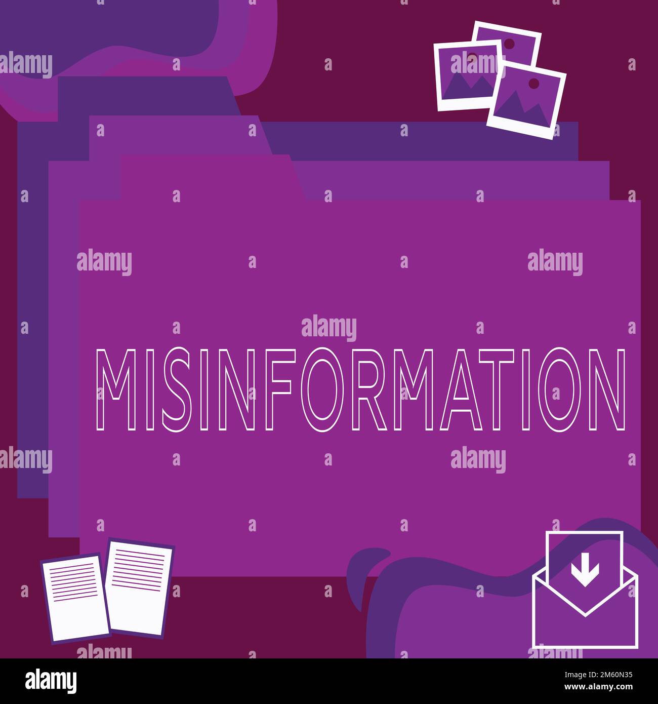 Sign displaying Misinformation. Business approach false data, in ...