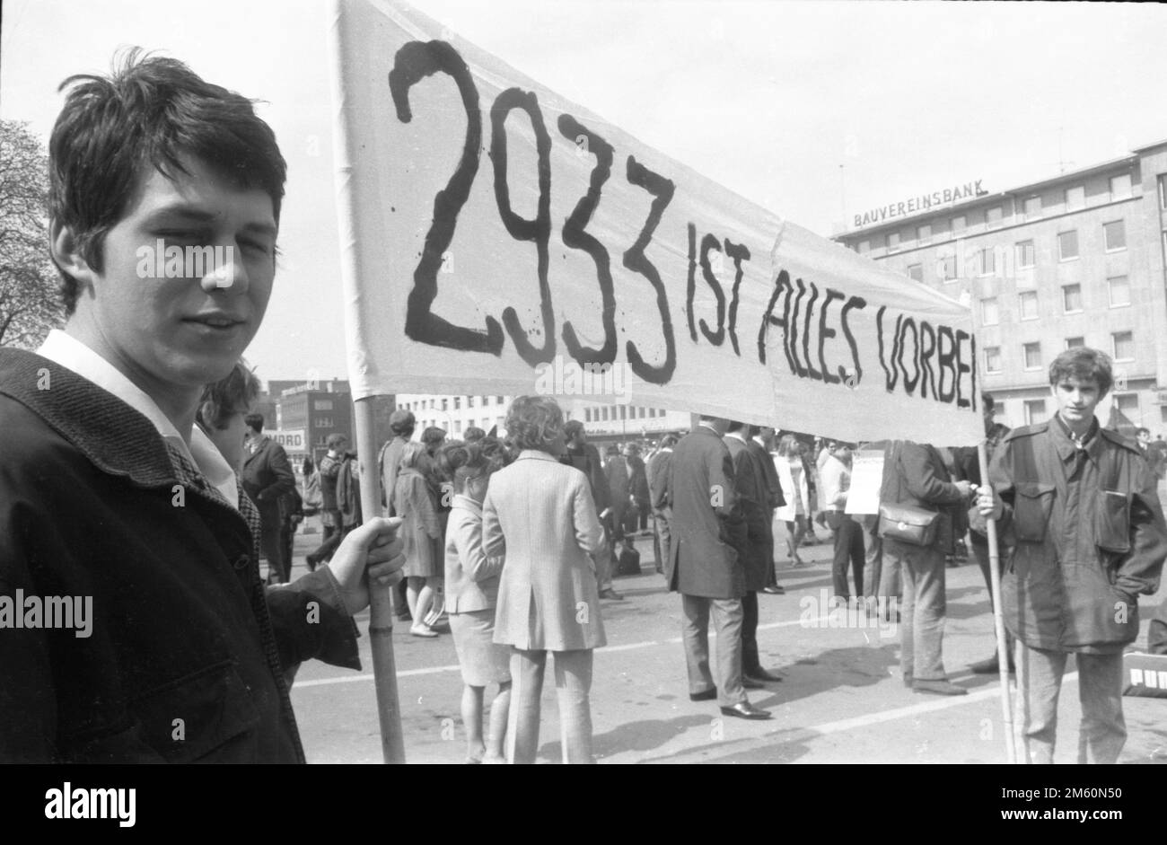The Easter March 1968, Germany, demonstrated for peace with the main ...