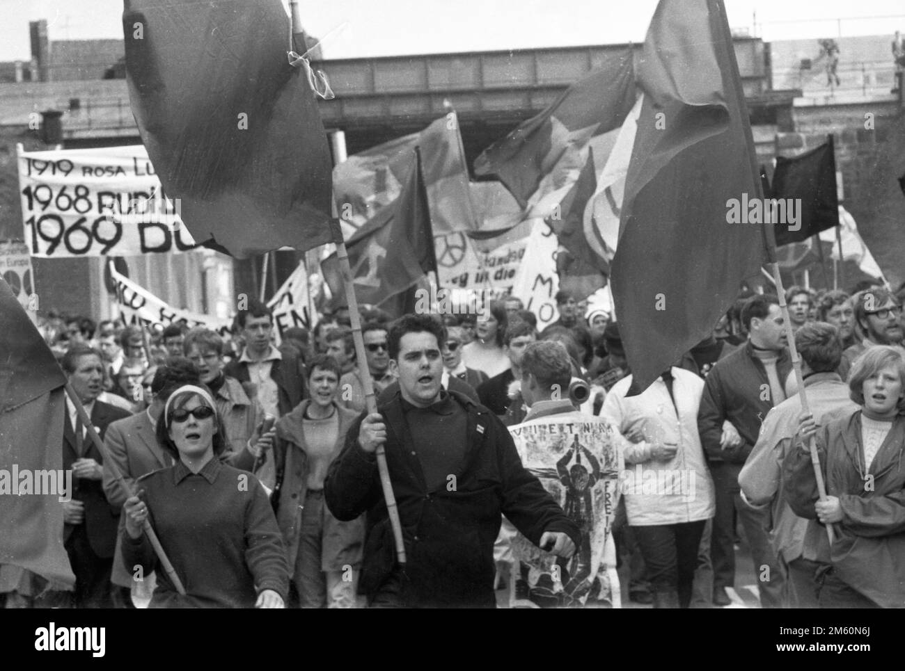 The Easter March 1968, Germany, demonstrated for peace with the main ...