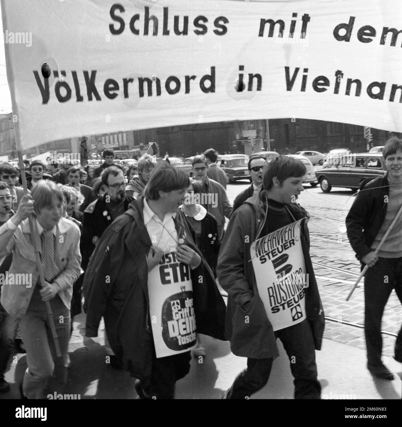 The Easter March 1968, Germany, demonstrated for peace with the main ...