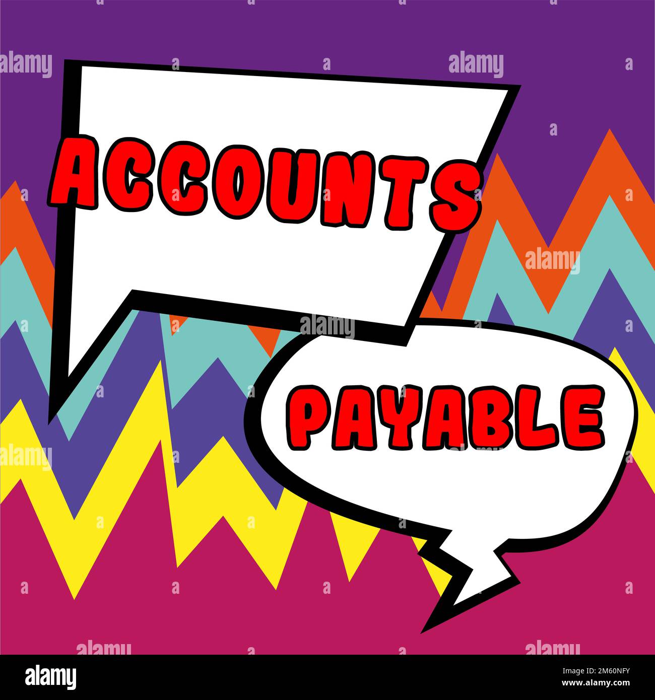 Conceptual display Accounts Payable. Concept meaning money owed by a ...