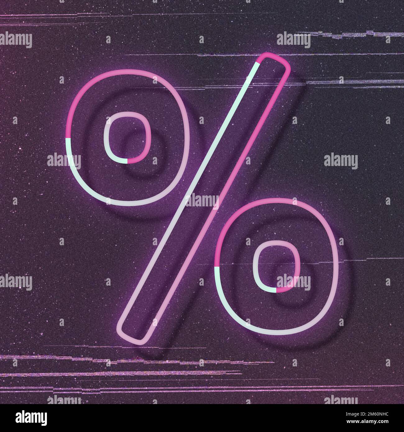 Percentage sign vector neon font typography Stock Vector Image & Art ...