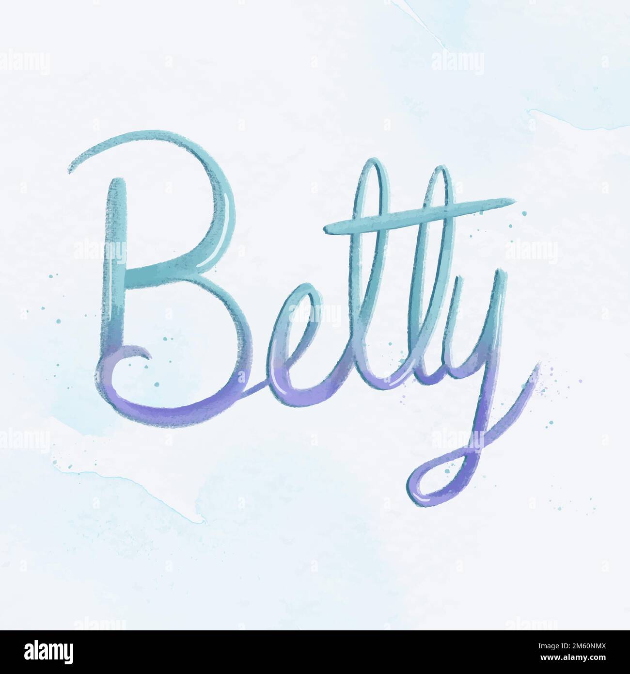 Betty two vector colored lettering font Stock Vector Image & Art - Alamy