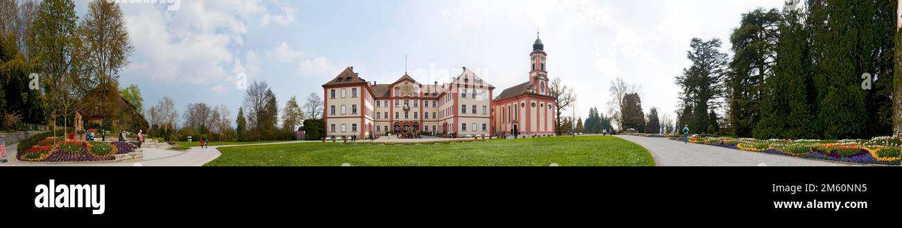 Mainau Island Castle Panorama Germany Stock Photo - Alamy