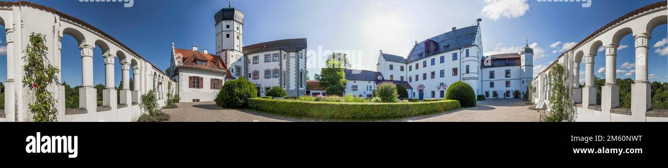 Castle in Illertissen Panorama Germany Stock Photo - Alamy