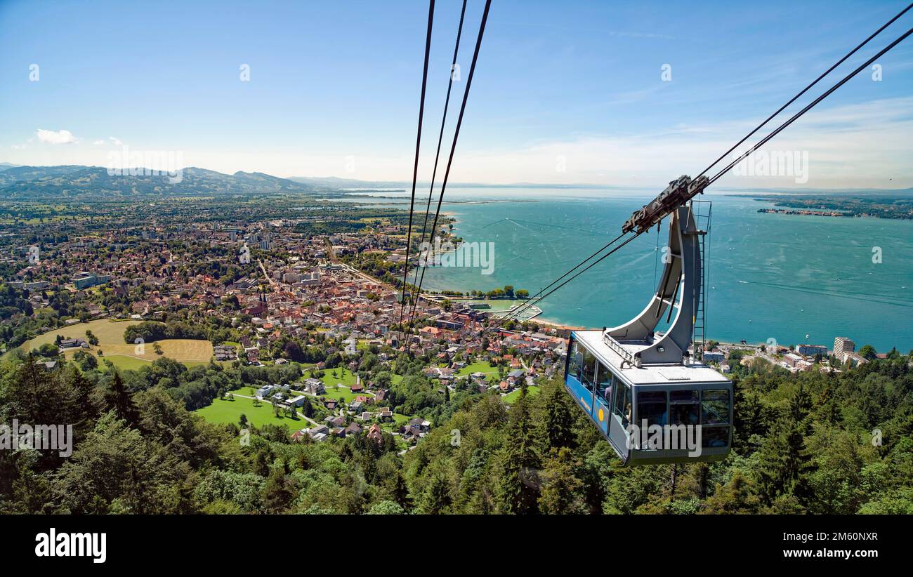 Cable car Bregenz Switzerland aerial view Stock Photo - Alamy