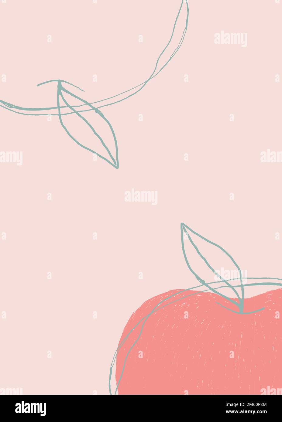 Pink apple cute fruit vector design space Stock Vector Image & Art - Alamy