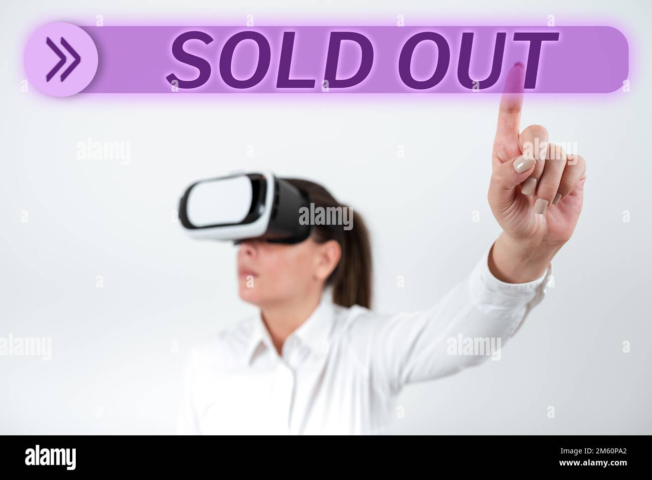 Hand writing sign Sold Out. Business overview Not available anymore ...