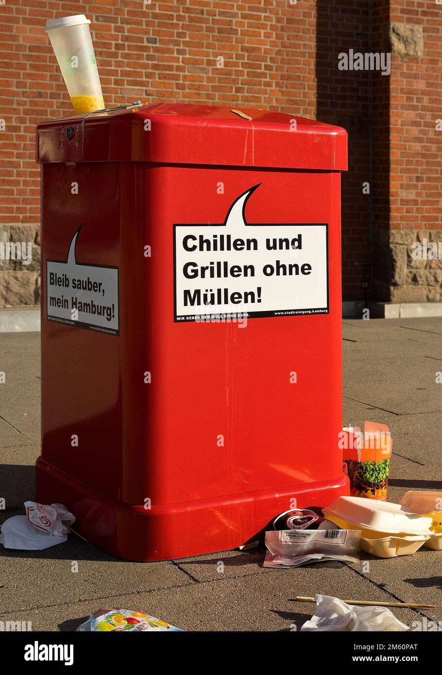 Talking red bin Chilling and barbecuing without rubbish, campaign by ...