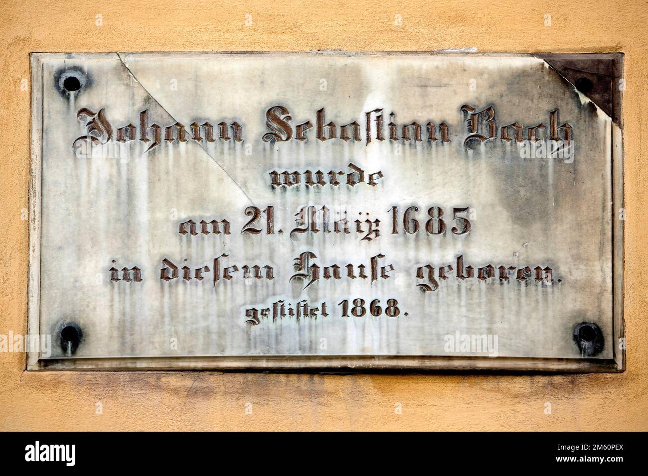Sign above the entrance door, Bachhaus, birthplace of Johann Sebastian ...