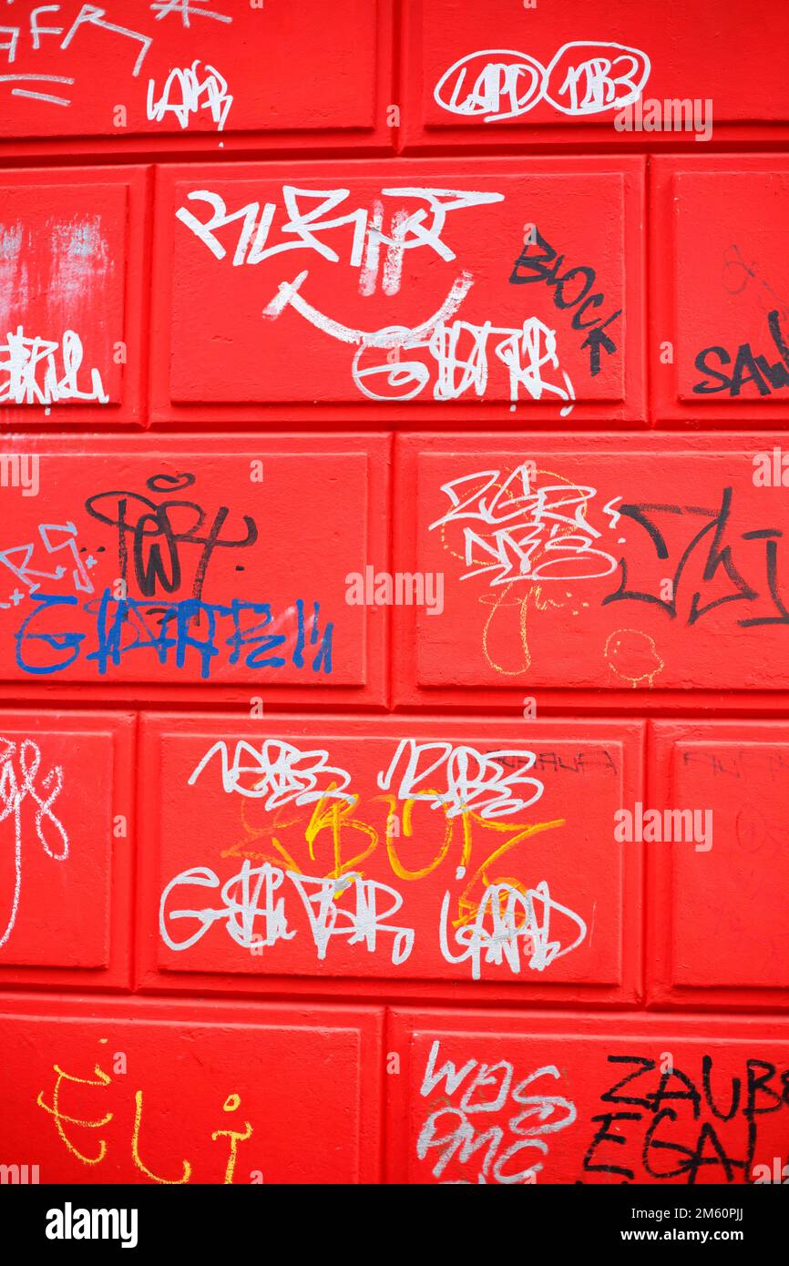 Colourful stone wall abstract, frabflaeche, wallpaper, texture, germany ...