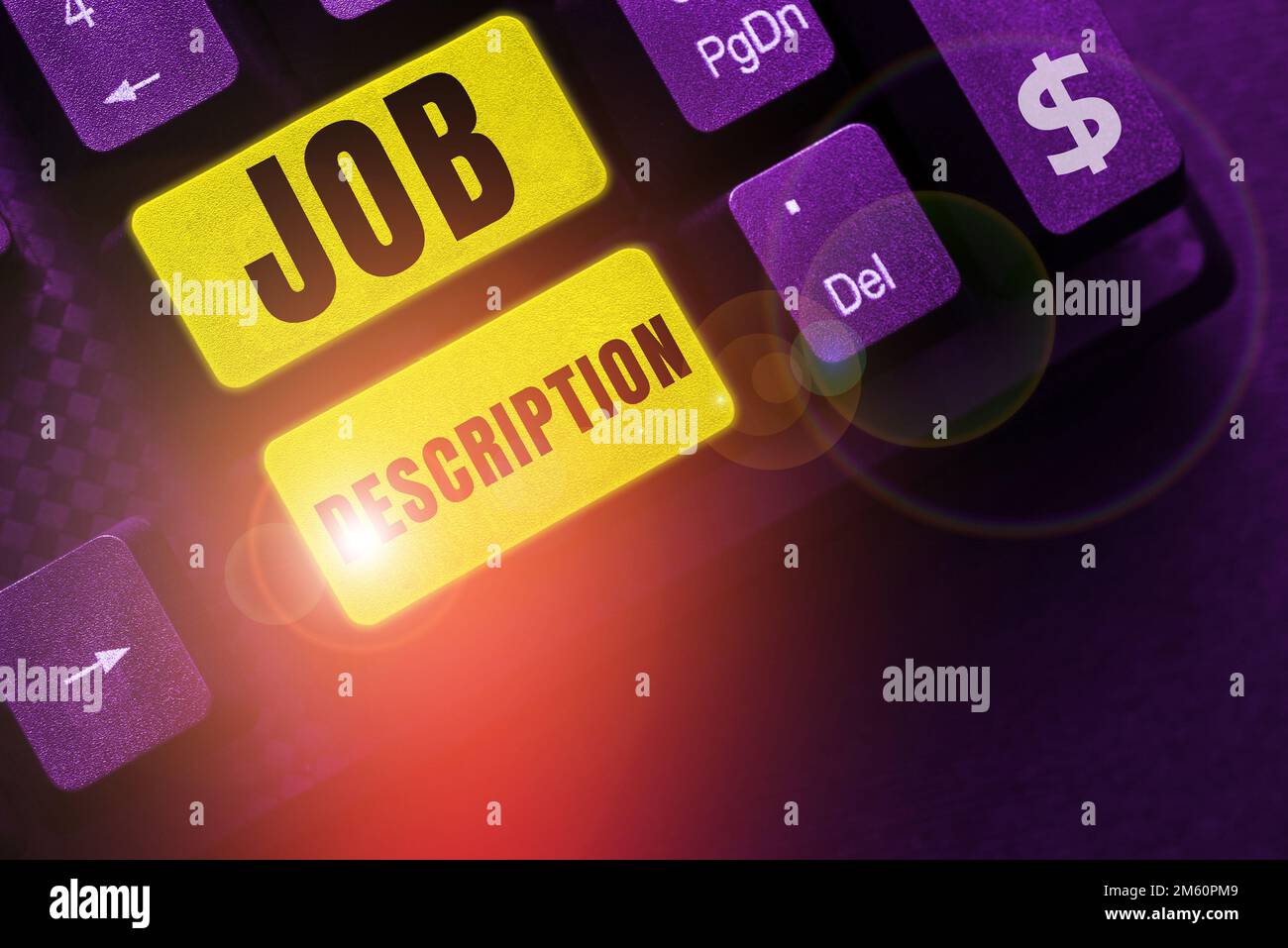 Text showing inspiration Job Description. Concept meaning A document ...