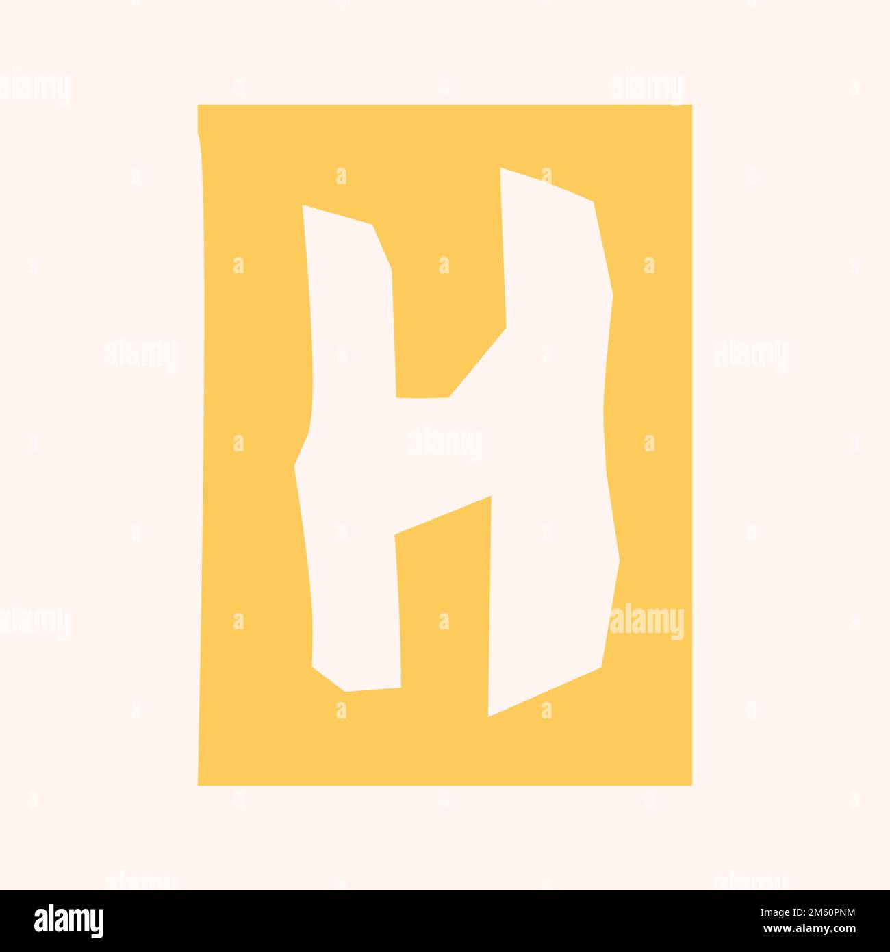 H letter paper cut alphabet typography font Stock Vector Image & Art ...
