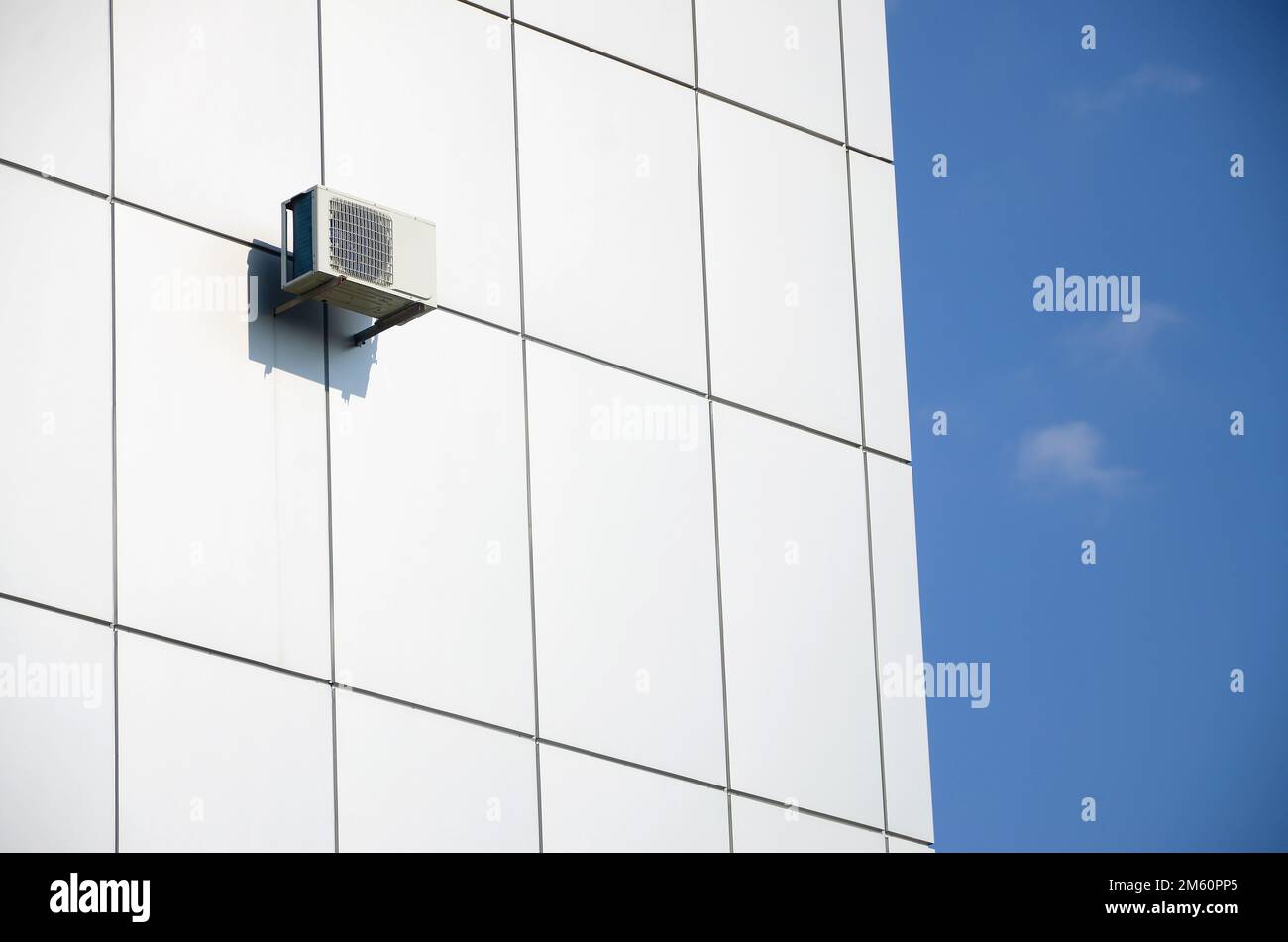 HVAC air conditioning and ventilation systems on wall. Outdoor Air ...