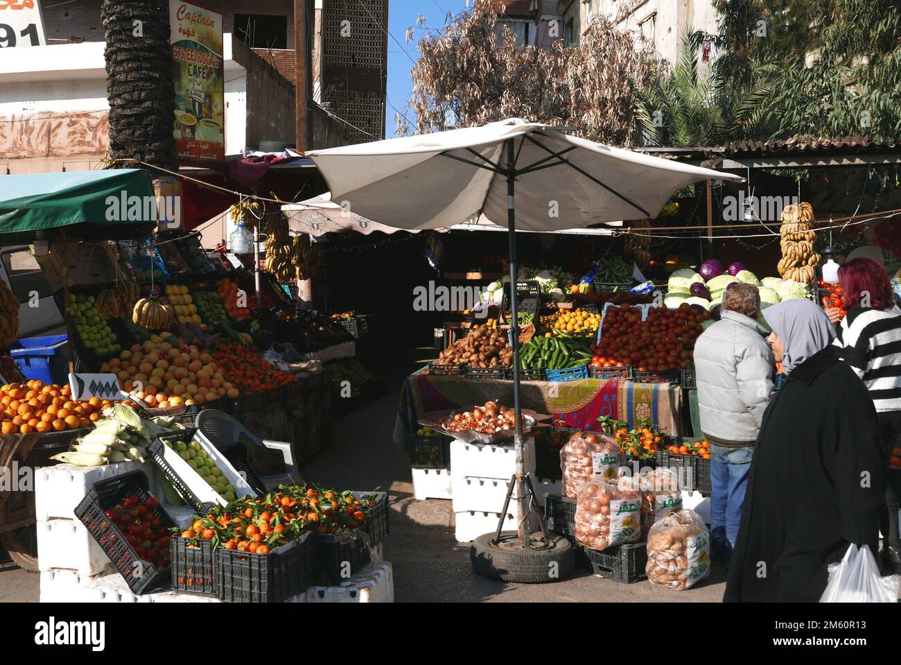 Fruit stalls in Beirut, Lebanon, December 31 2022. (Photo by Elisa ...