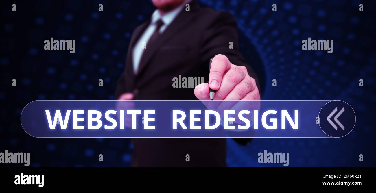 Writing displaying text Website Redesign. Business approach modernize ...