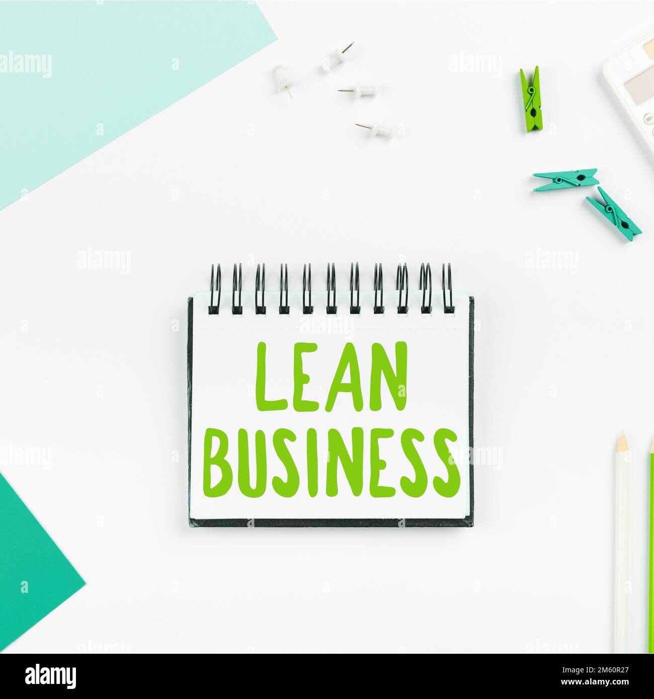 Hand writing sign Lean Business. Business idea improvement of waste ...