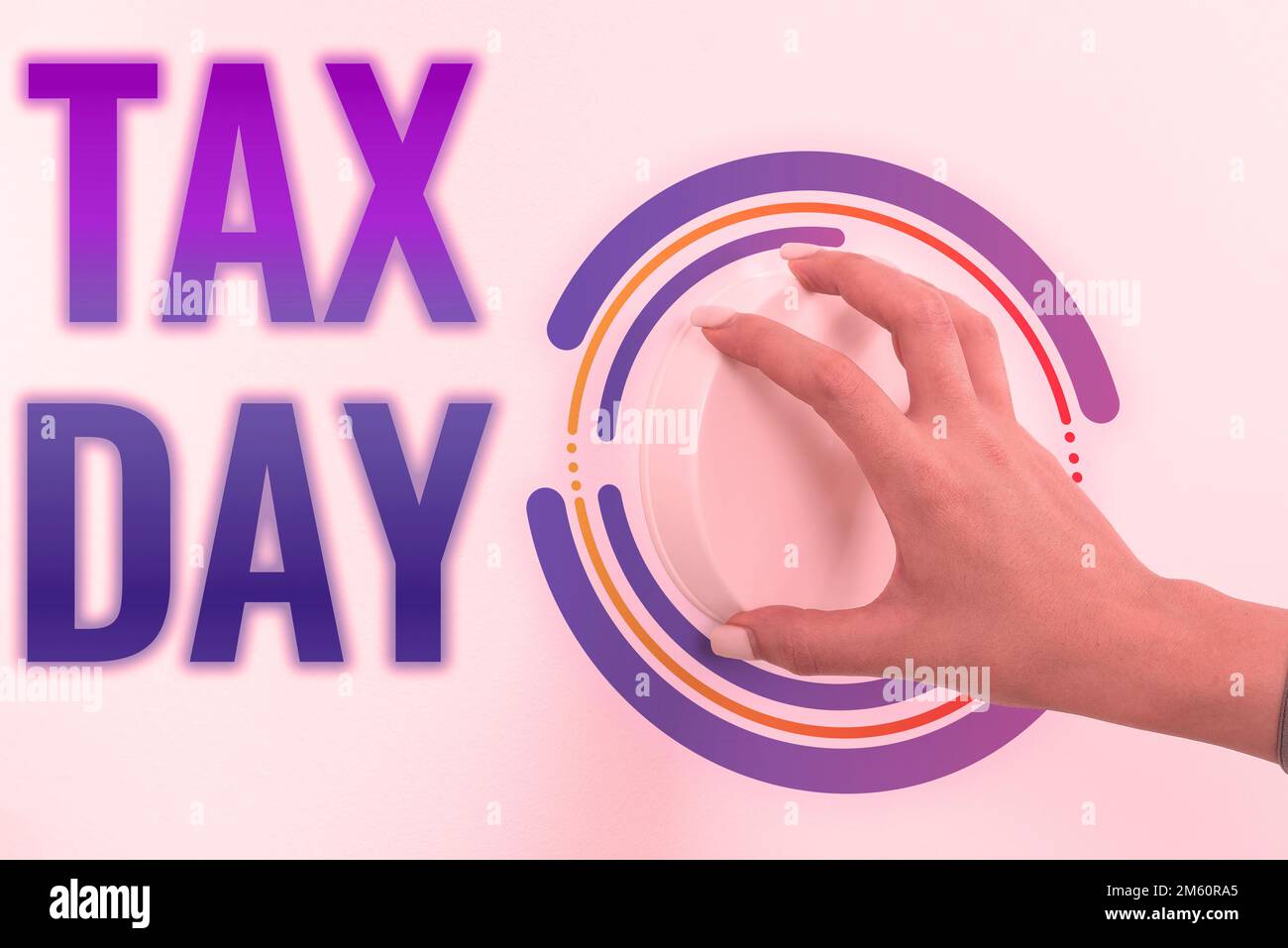 Conceptual caption Tax Day. Word Written on colloquial term for time on ...
