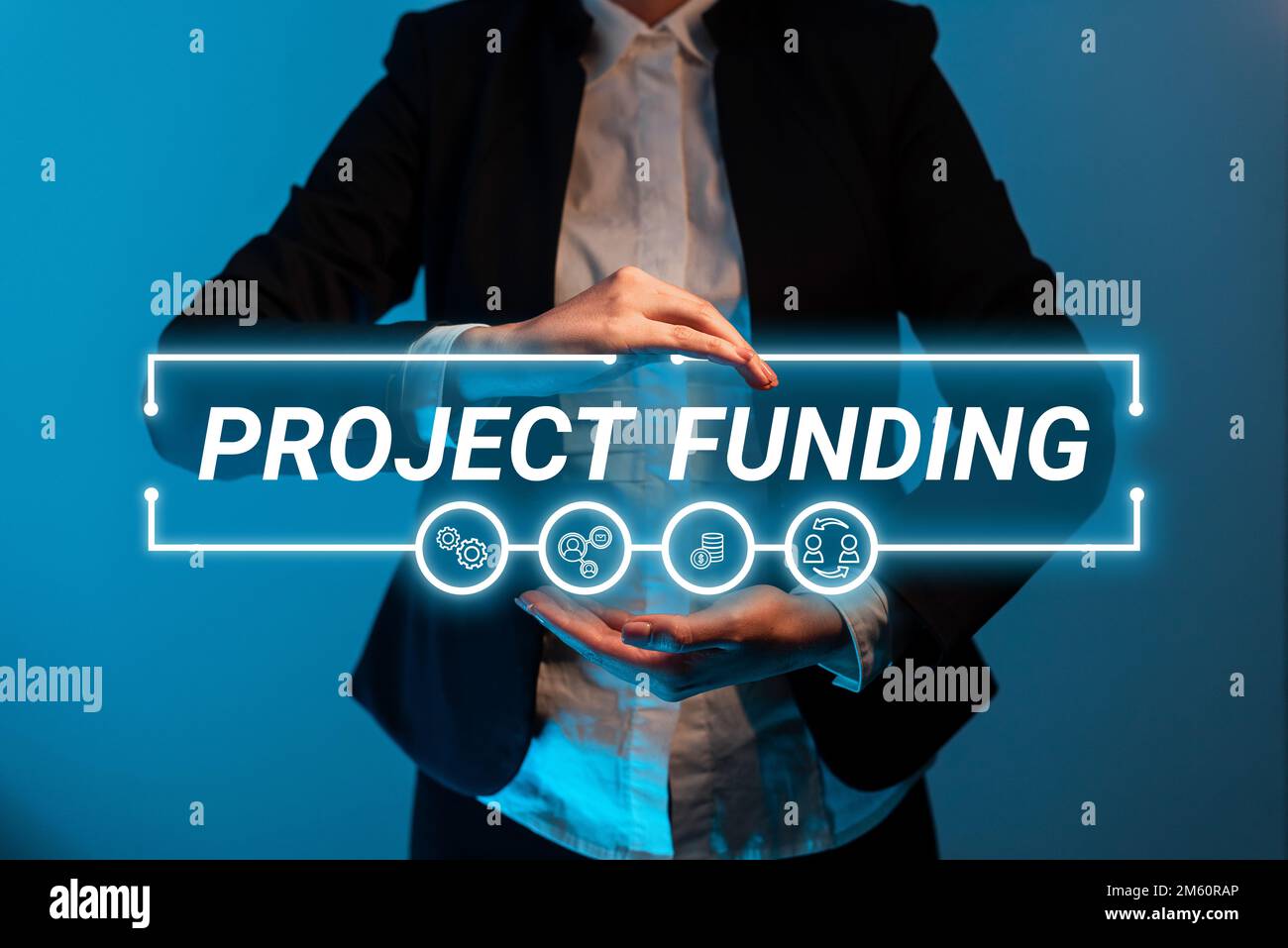 Conceptual caption Project Funding. Internet Concept paying for start ...