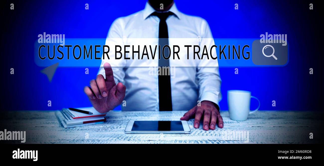 Conceptual Display Customer Behavior Tracking Business Concept