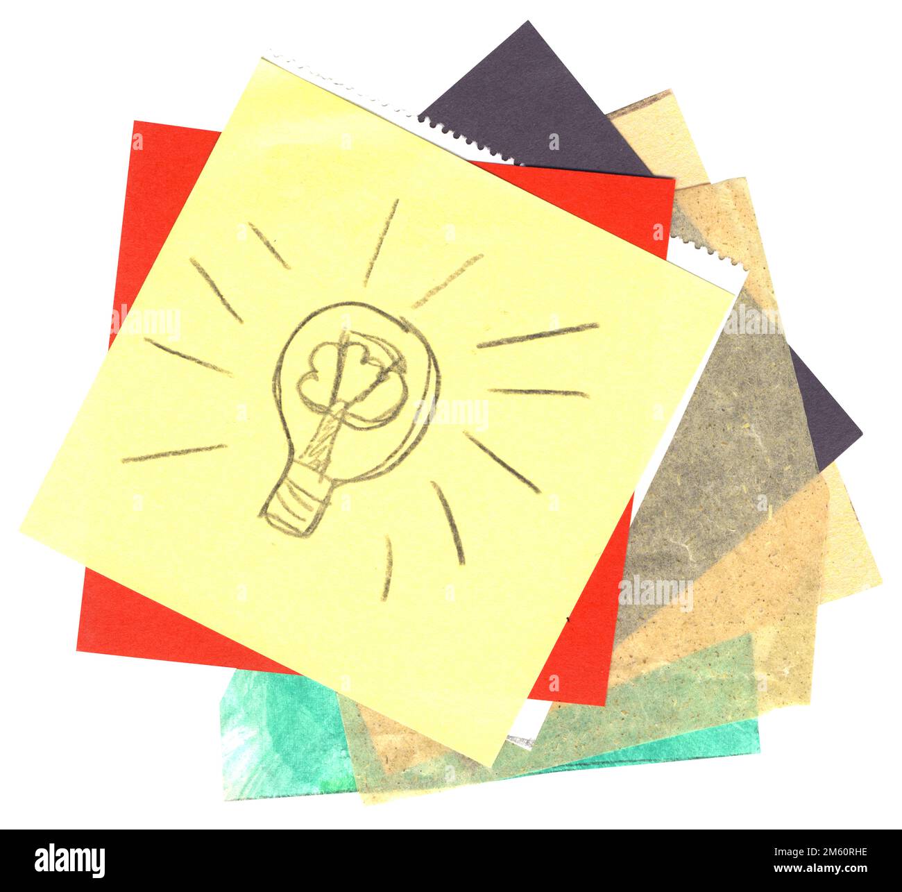 Business vision development and idea concept, post it notes with ...