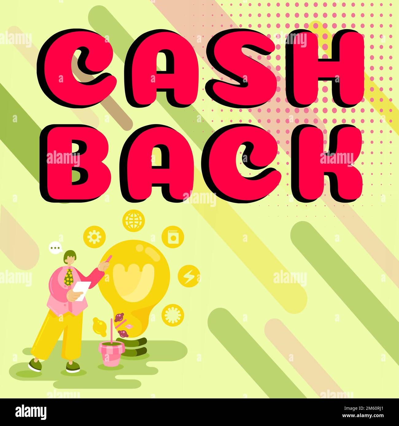 Hand writing sign Cash Back. Business overview incentive offered buyers ...