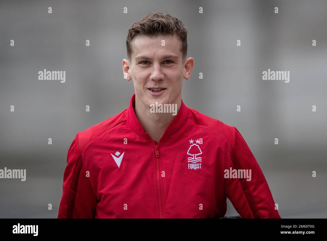 Ryan Yates #22 of Nottingham Forest arrives before the Premier League ...