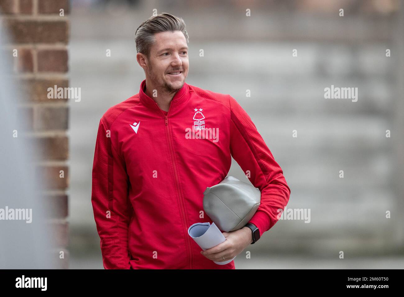 Wayne Hennessey #13 of Nottingham Forest arrives before the Premier ...