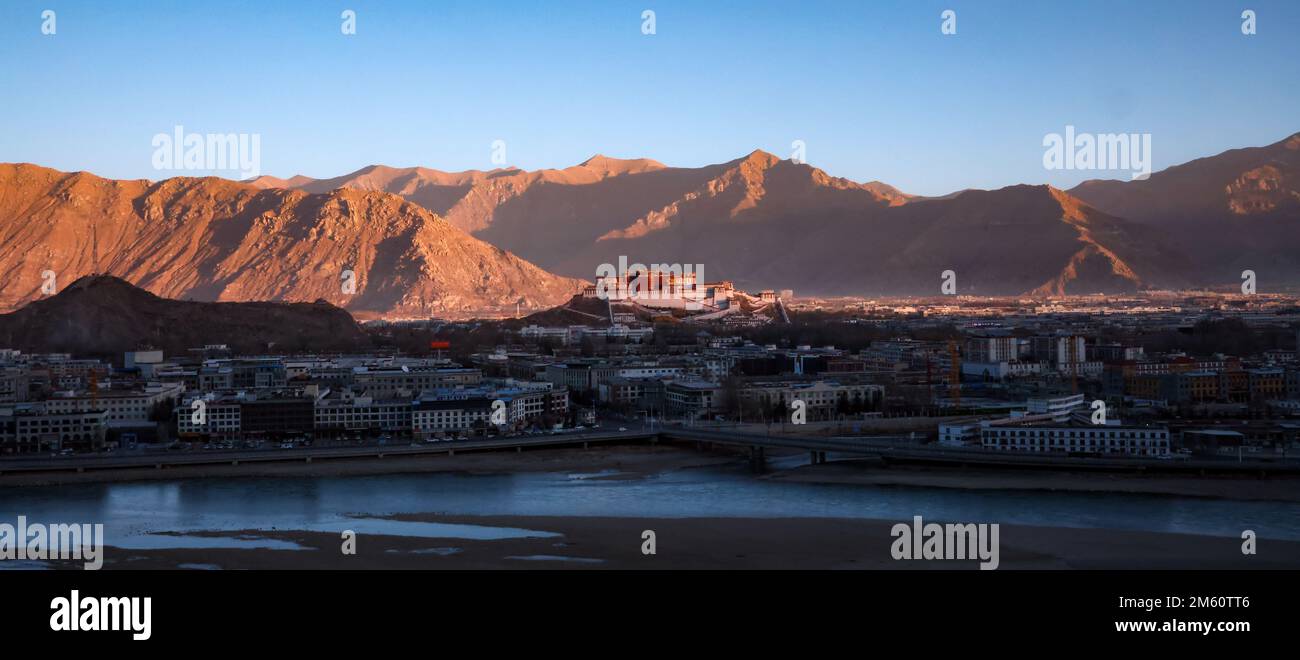Lhasa. 1st Jan, 2023. This photo taken on Jan. 1, 2023 shows the Potala ...