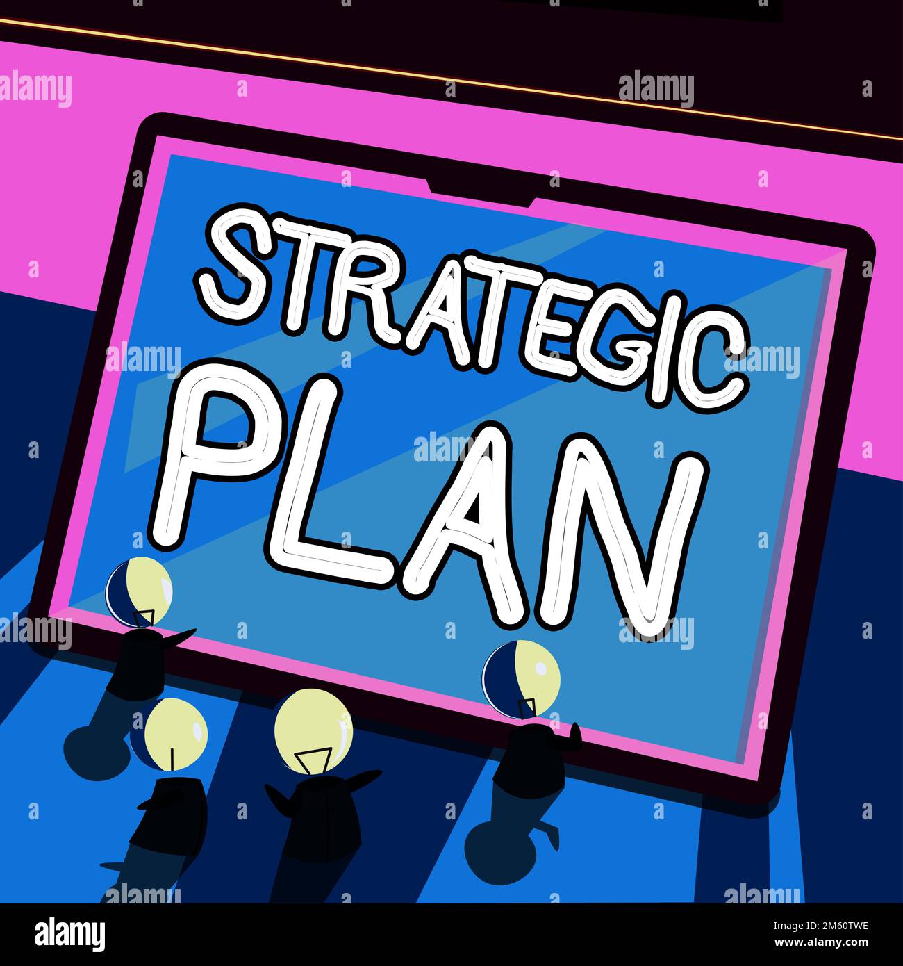 Text sign showing Strategic Plan. Business concept A process of ...