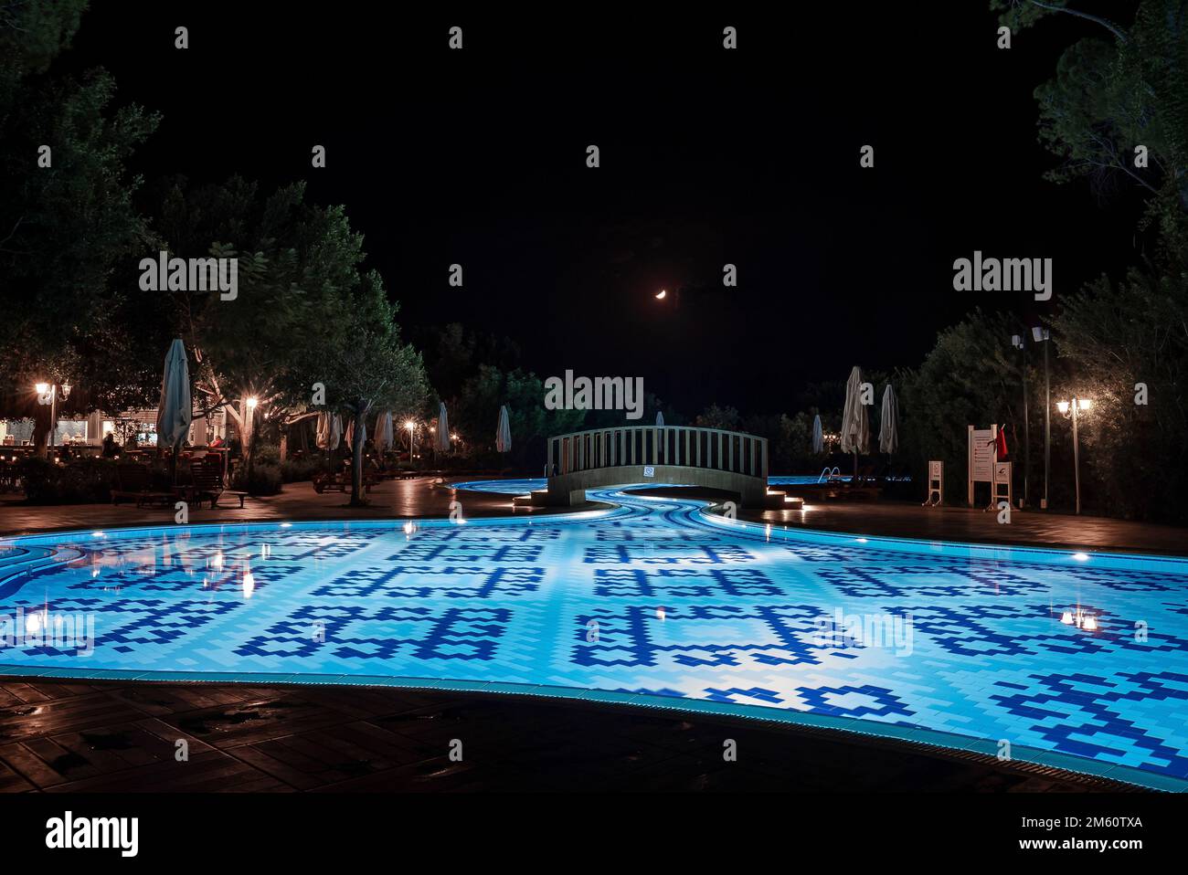 Abstract swimming pool night hi-res stock photography and images - Alamy