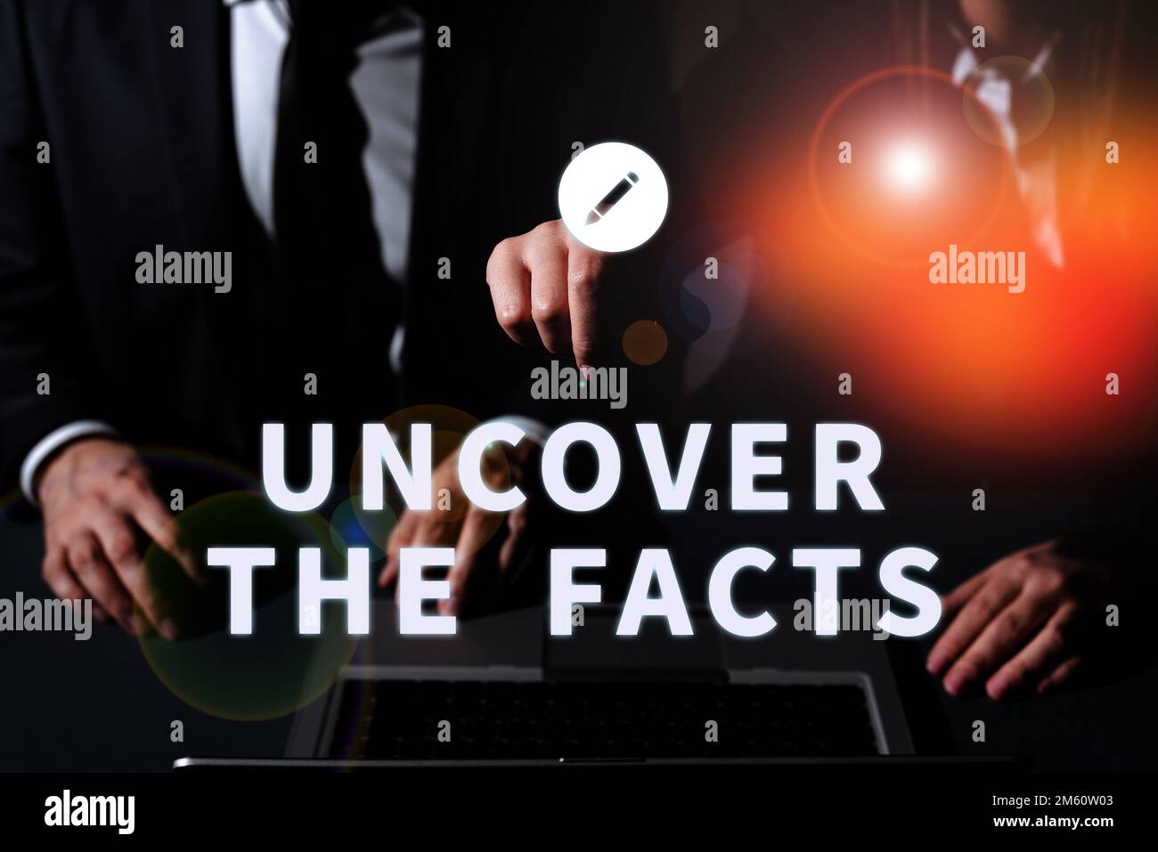 Sign displaying Uncover The Facts. Business showcase Find the truth and ...
