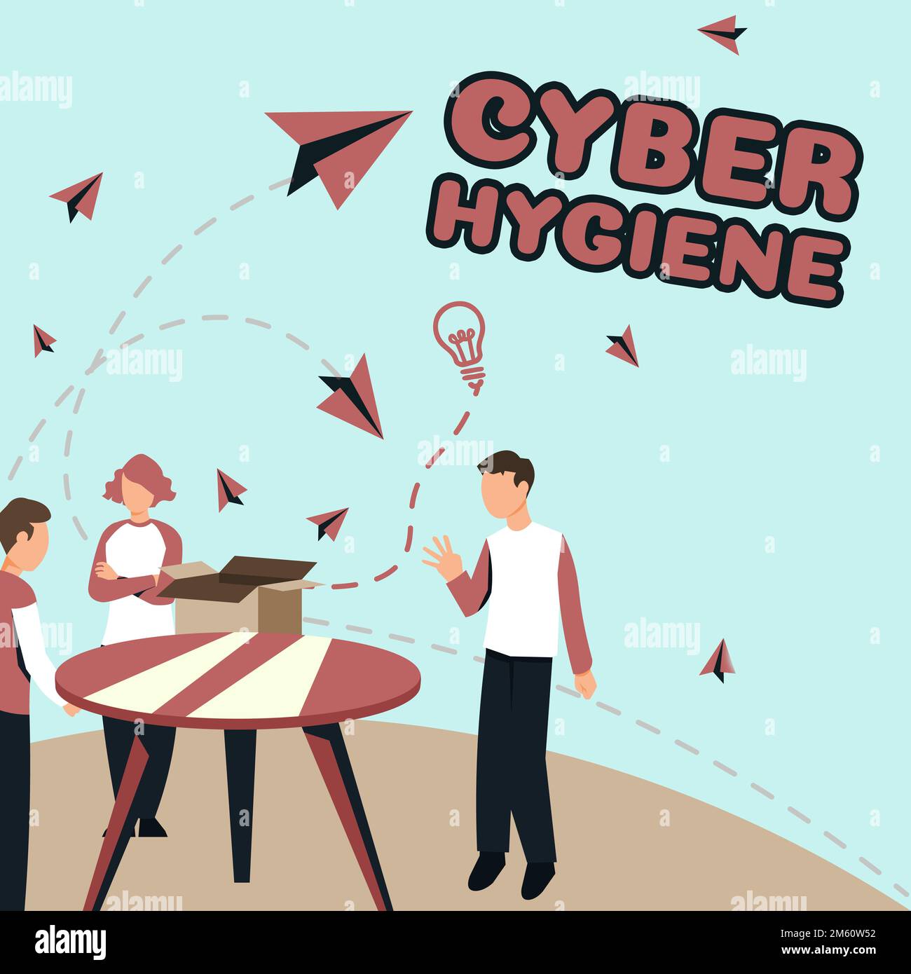 Conceptual display Cyber Hygiene. Business showcase steps that computer ...
