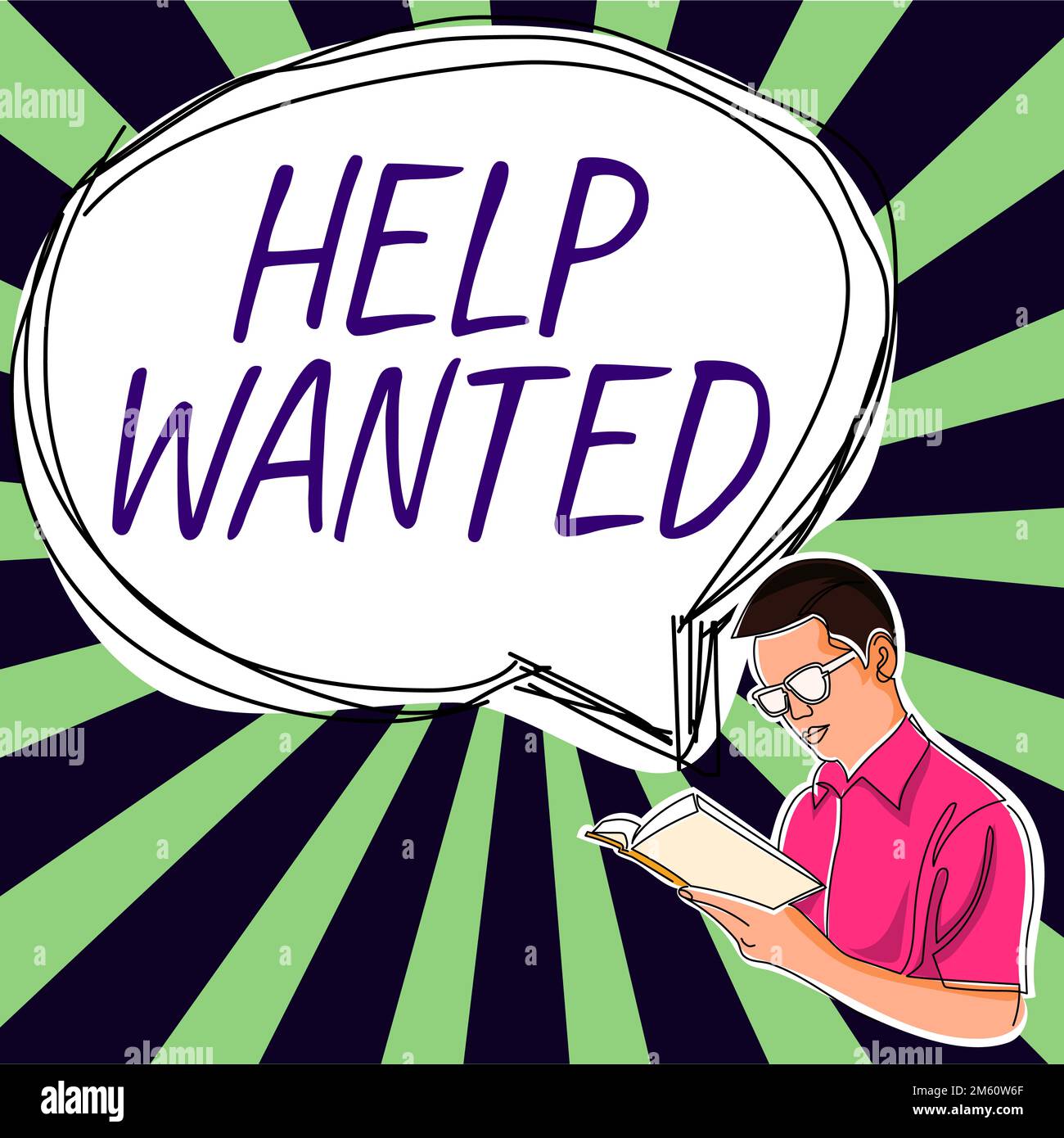 Handwriting text Help Wanted. Business concept advertisement placed in ...