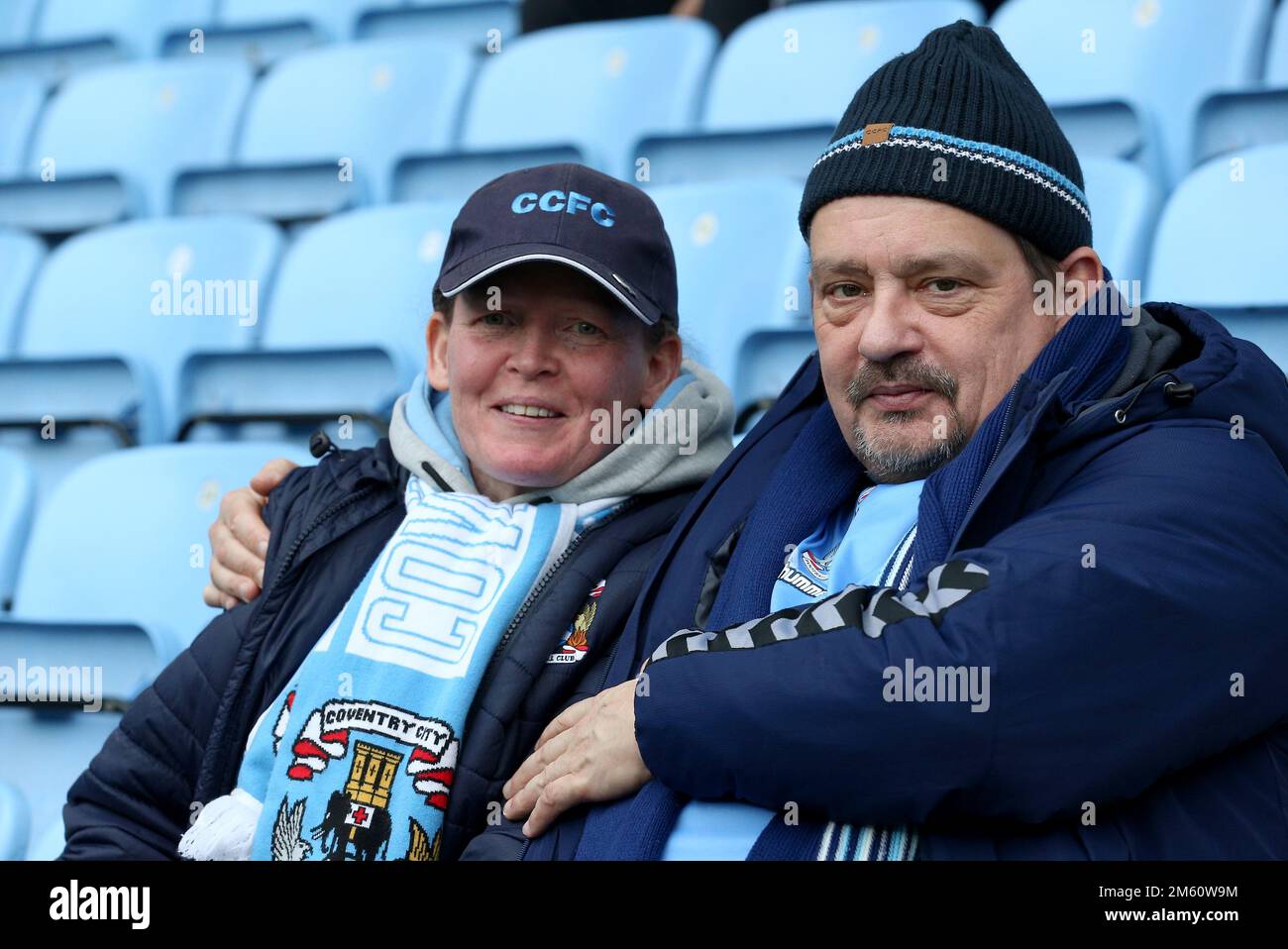 Coventry City fans in the stands ahad of the Sky Bet Championship match ...