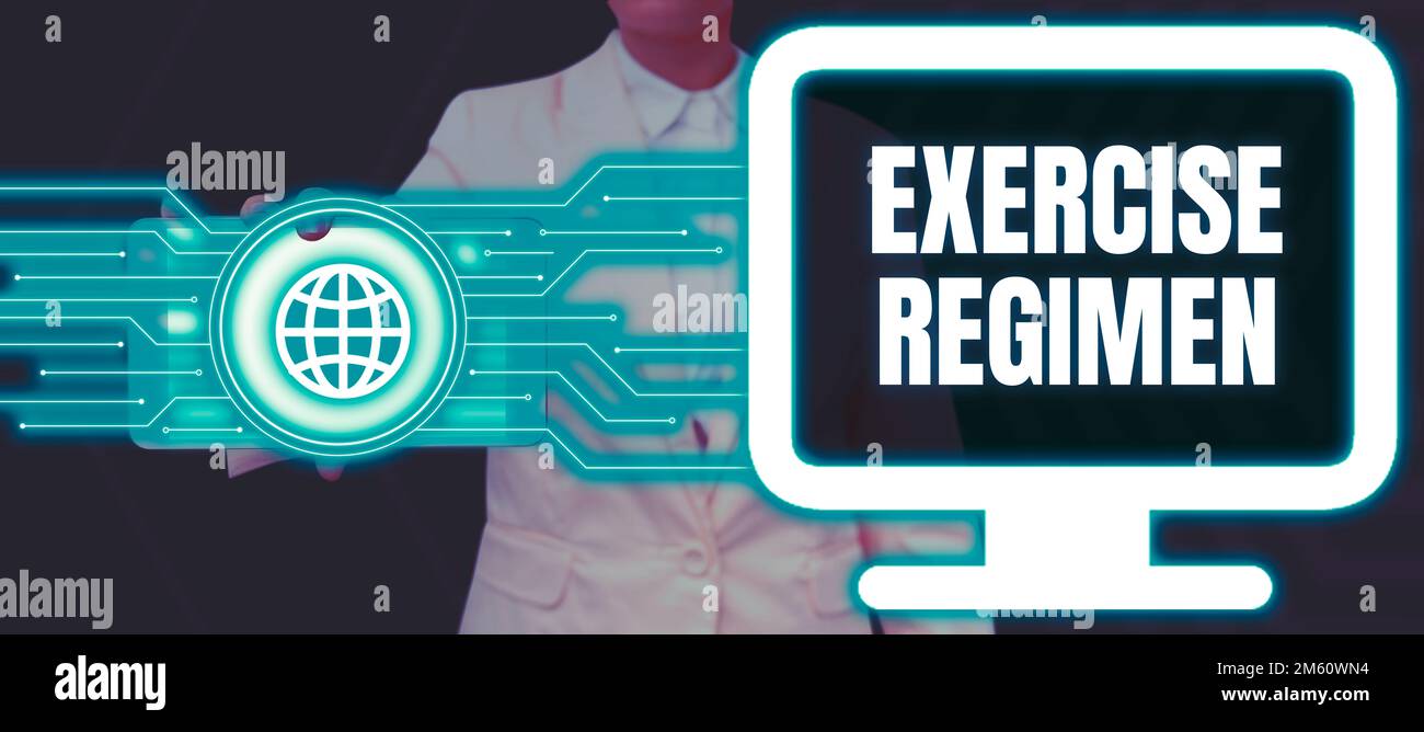 Conceptual display Exercise Regimen. Business approach move body ...